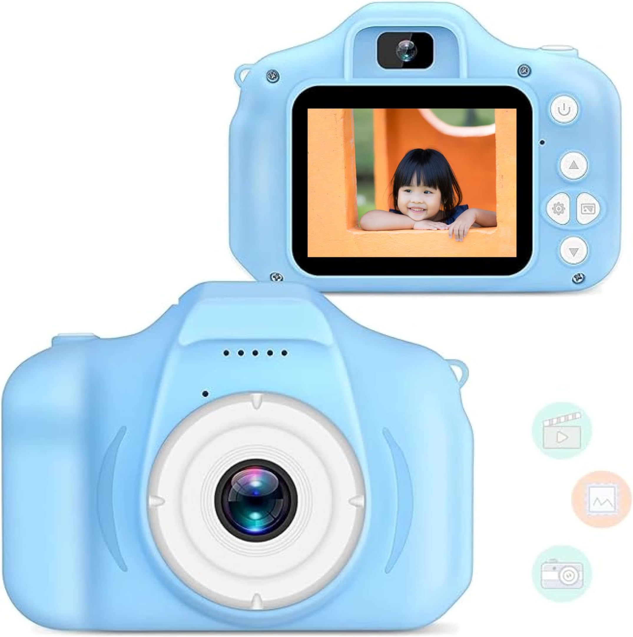 Kids Digital Camera – 1080P Video, 3MP Dual Lens, 4X Zoom for 3 - 8 ...
